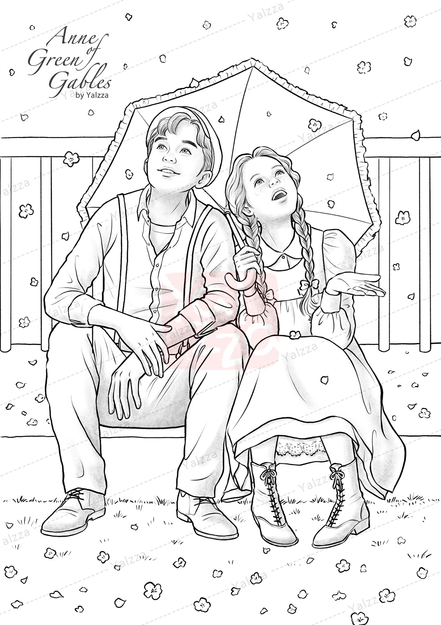 Anne of Green Gables, Anne Shirley, Gilbert Blythe, Adult Colouring ...