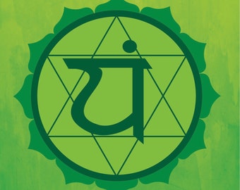 Heart chakra art | Etsy