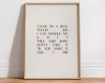 I Can Do It With a Broken Heart Printable - Etsy