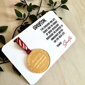 Nice List Medal | Santa Letter Gift | Personalized Christmas Eve Box ...