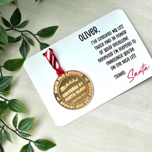 Nice List Medal | Santa Letter Gift | Personalized Christmas Eve Box ...