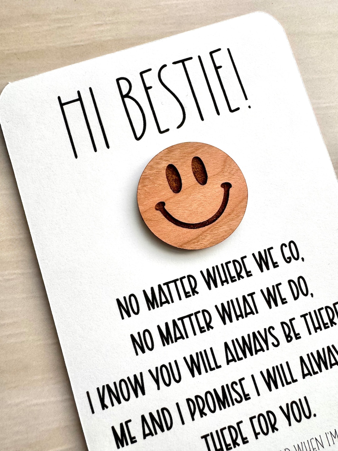 Personalized Bestie Gift Pocket Coin Love Token Best Friends Postcard ...