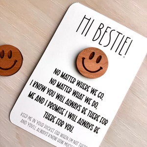 Personalized Bestie Gift Pocket Coin Love Token Best Friends Postcard ...