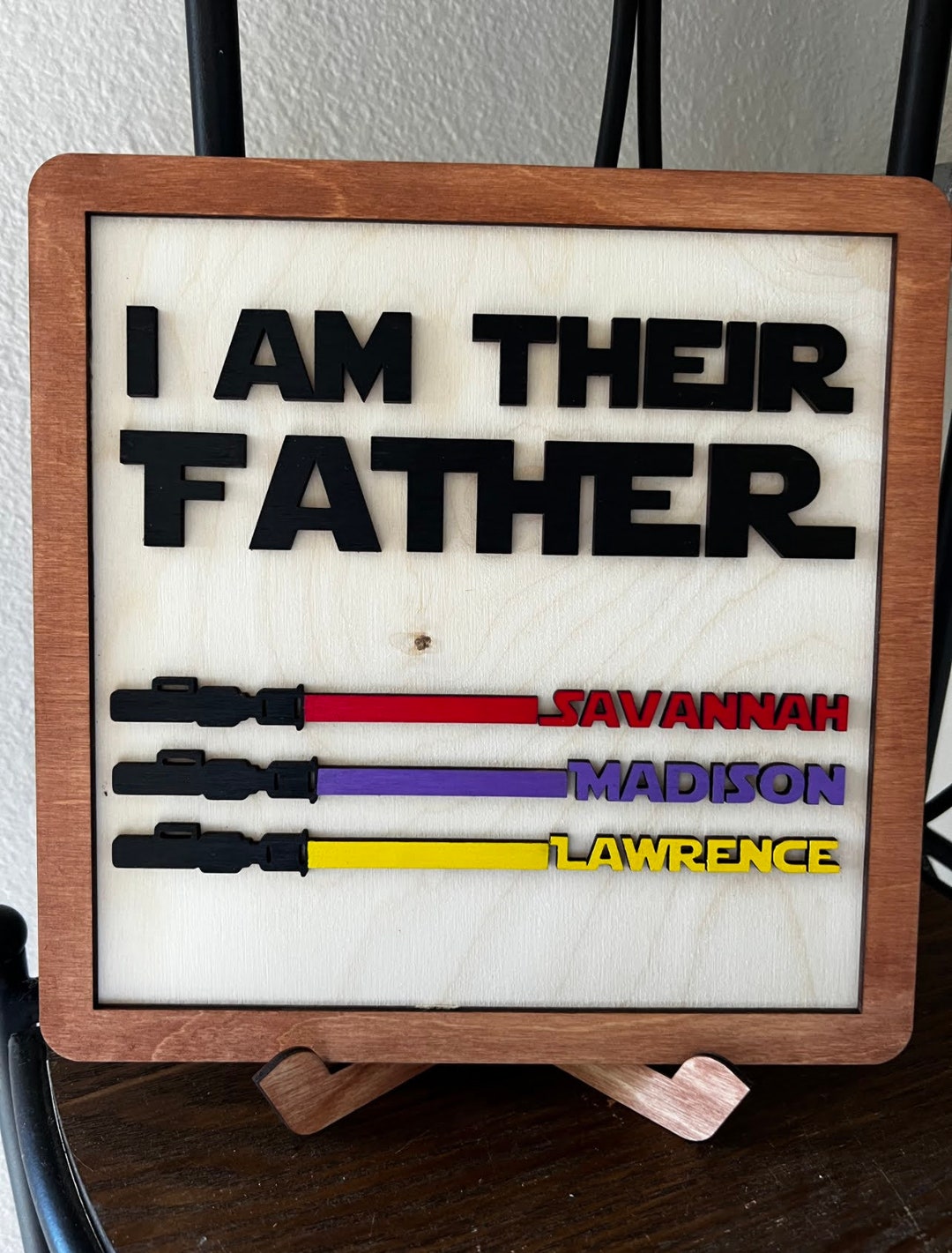 I Am Their Father Sign | Father's Day Gift | Light Saber Gift ...