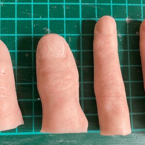 Severed Silicone Finger Props, Coloured or Uncoloured. Realistic ...
