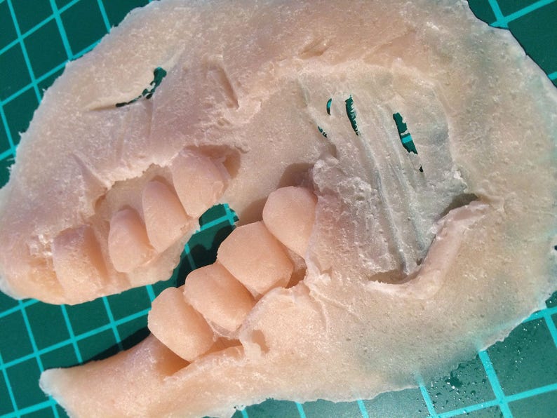 SFX Prosthetic Ripped Zombie Jaw. Perfect for Halloween Tv | Etsy