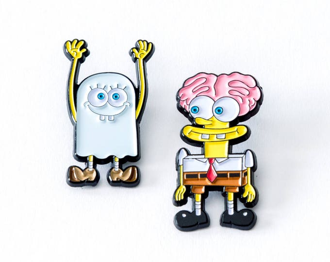 Halloween Spongebob Pin Set Spongebob Pin Soft Enamel - Etsy
