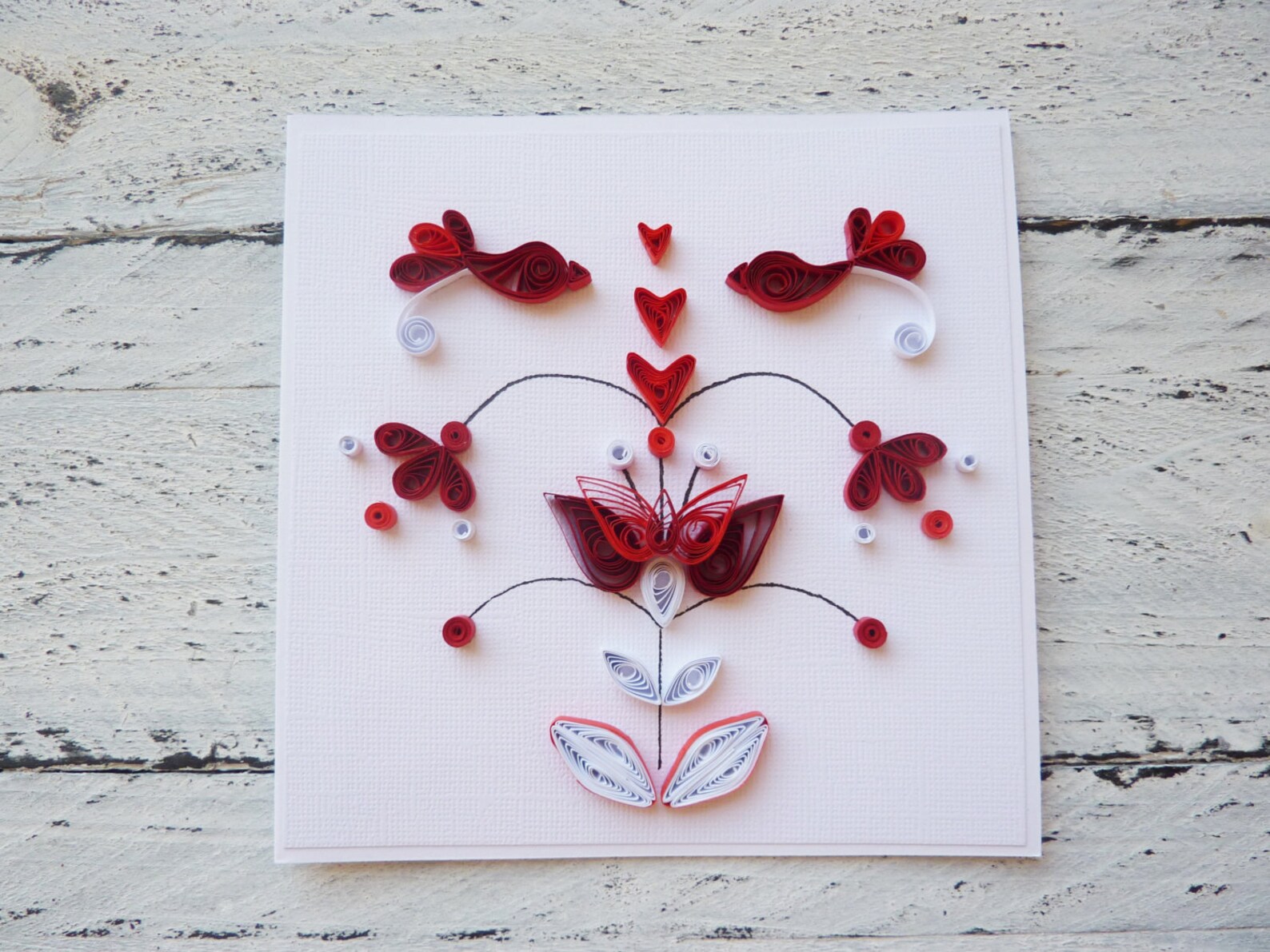 Quilled Card/wedding Card/handmade Card - Etsy