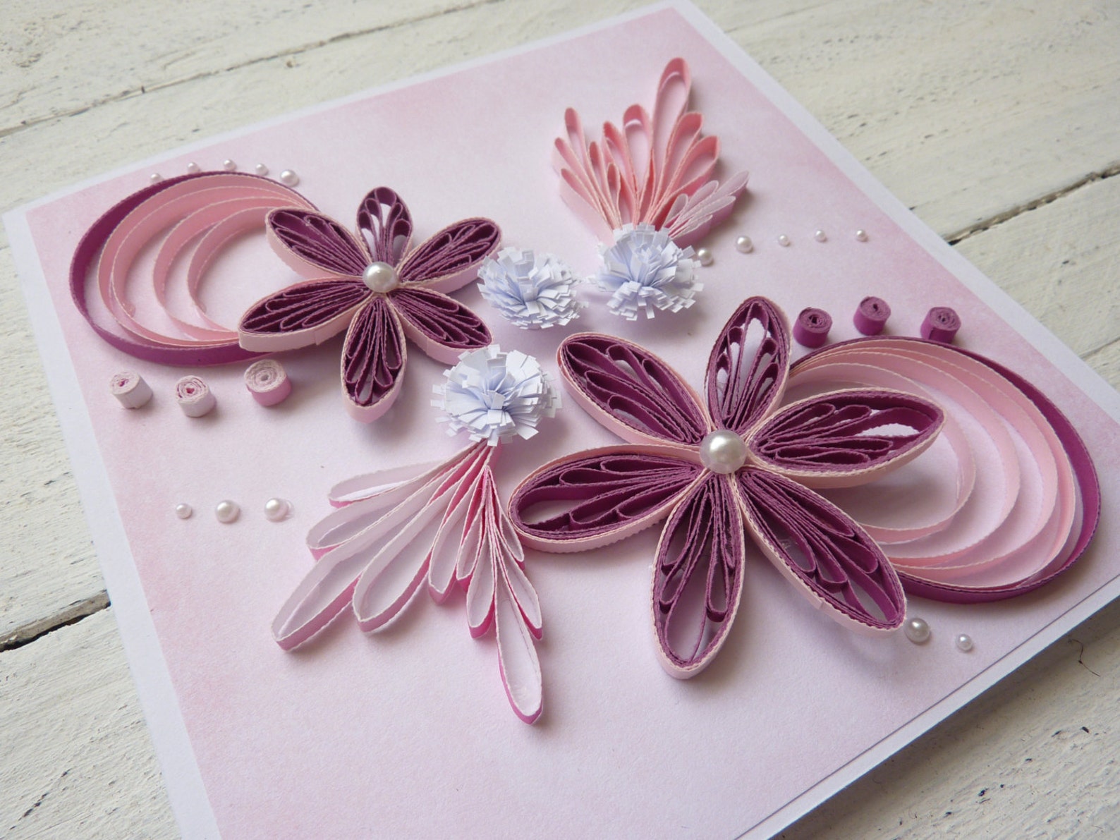 Quilled Card / Birthday Card/ Handmade Card / Quilling / - Etsy
