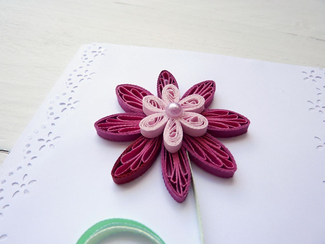 Quilled Card/birthday Quilled Card/greeting Card/handmade Card - Etsy