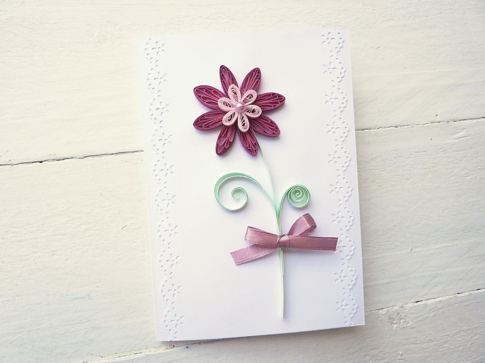 Quilled Card/birthday Quilled Card/greeting Card/handmade Card - Etsy