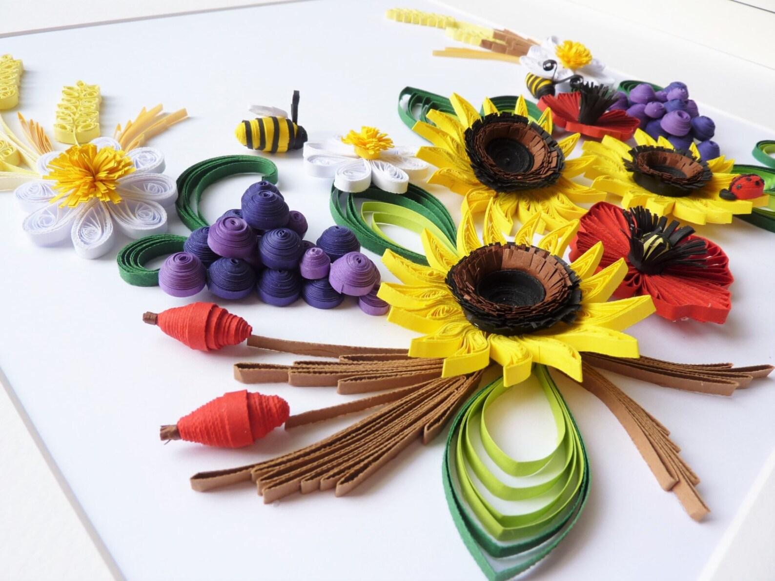 Quilled Art Work Summer Flowers - Etsy