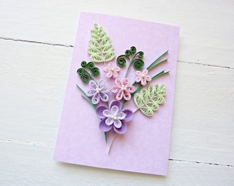 Quilled Card / Birthday Card/ Handmade Card / Quilling / Greeting Card ...