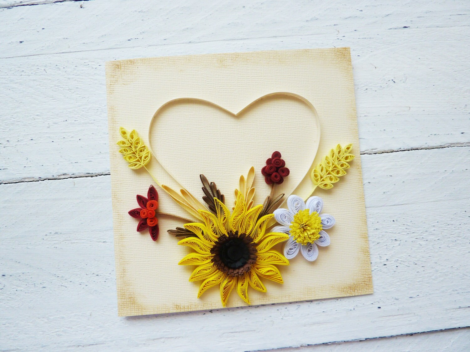 Quilled Card/wedding Card/handmade Card - Etsy