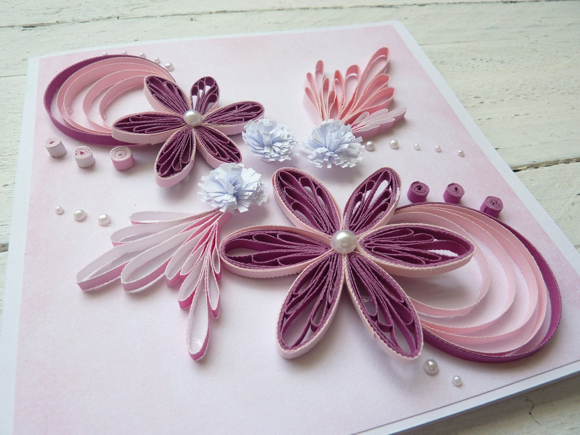 Quilled Card / Birthday Card/ Handmade Card / Quilling / - Etsy