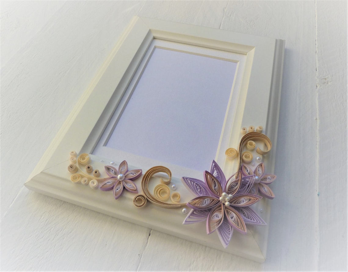 Quilled Photo Frame/decorated Photo Frame/quilling - Etsy