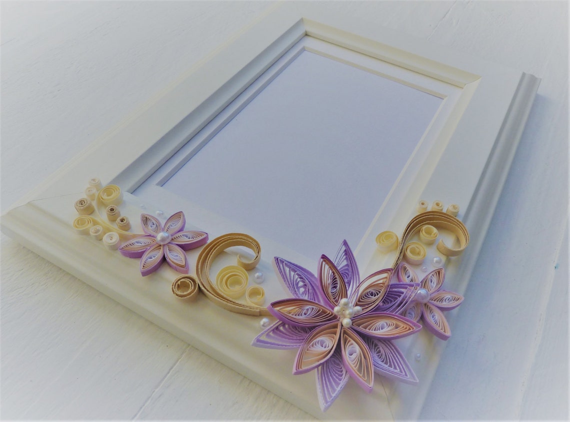Quilled Photo Frame/decorated Photo Frame/quilling - Etsy