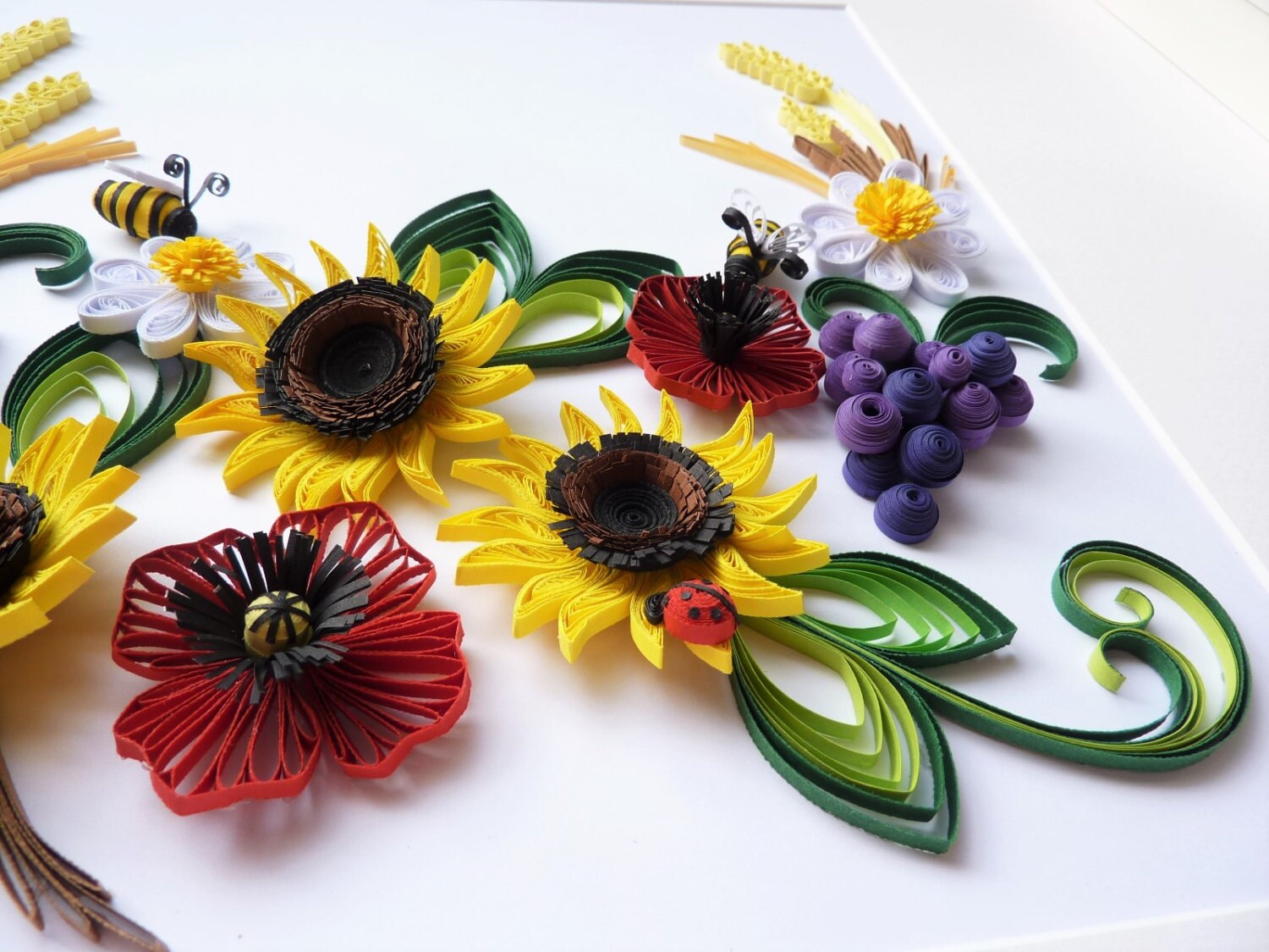 Quilled Art Work Summer Flowers - Etsy