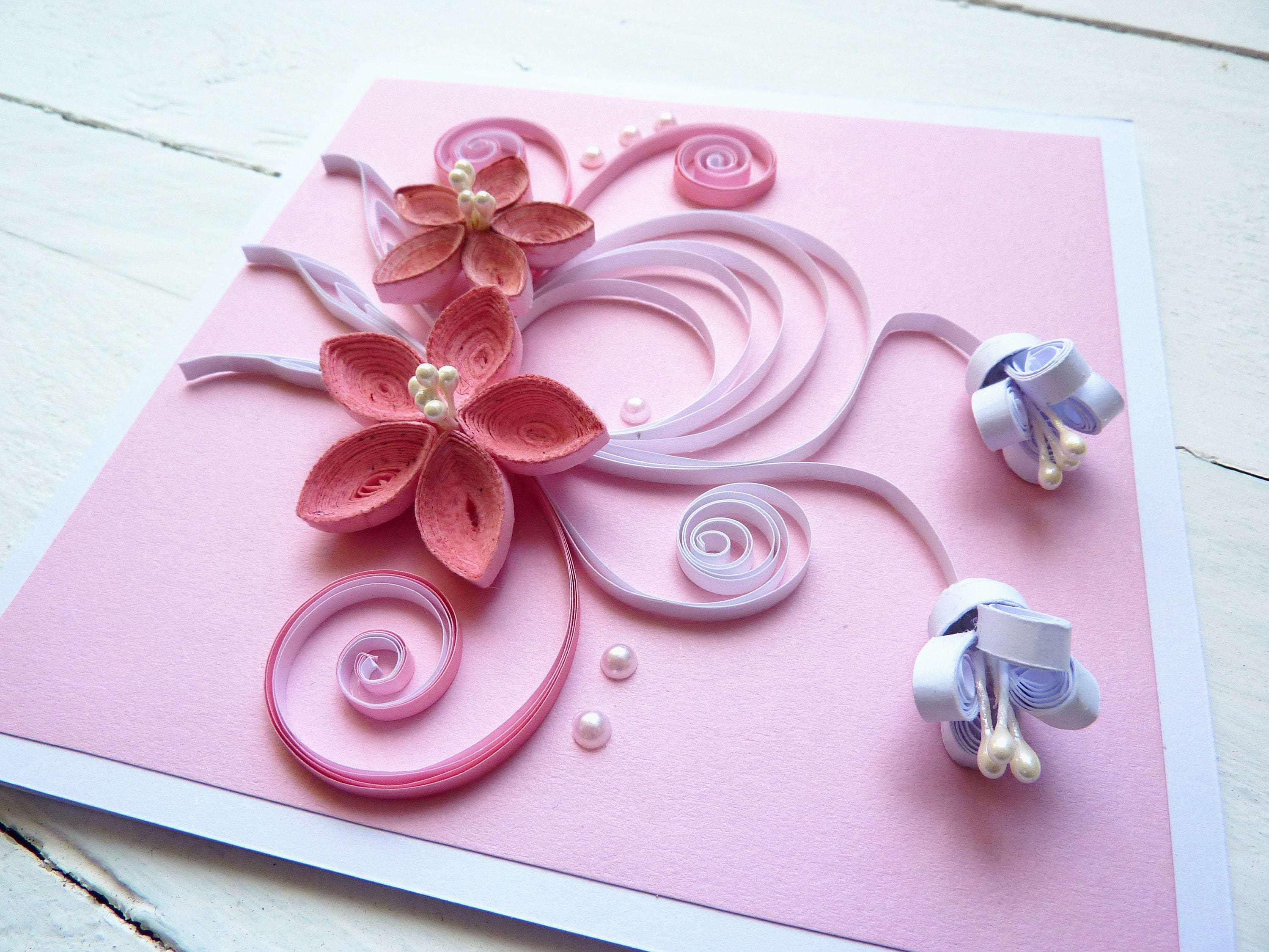 Quilled Card / Birthday Card/ Handmade Card / Quilling / Greeting Card ...
