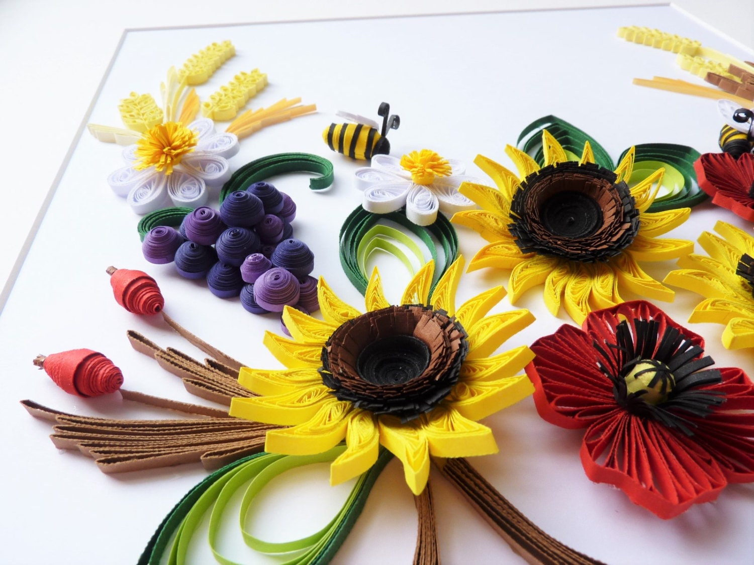 Quilled Art Work Summer Flowers - Etsy