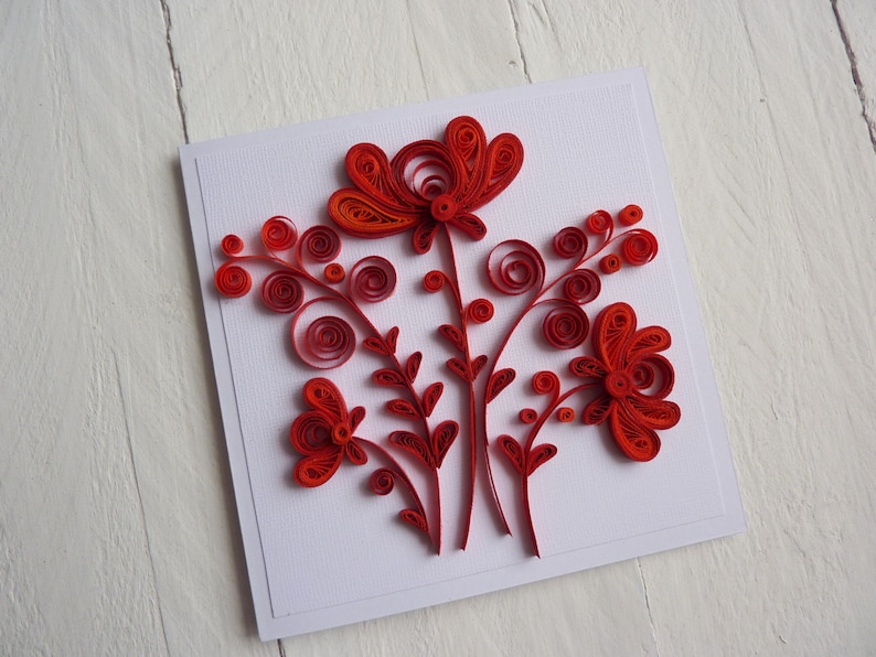 Quilled Card / Birthday Card/ Handmade Card / Quilling / Greeting Card ...