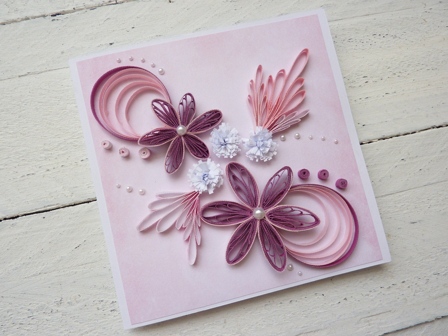 Quilled Card / Birthday Card/ Handmade Card / Quilling / - Etsy