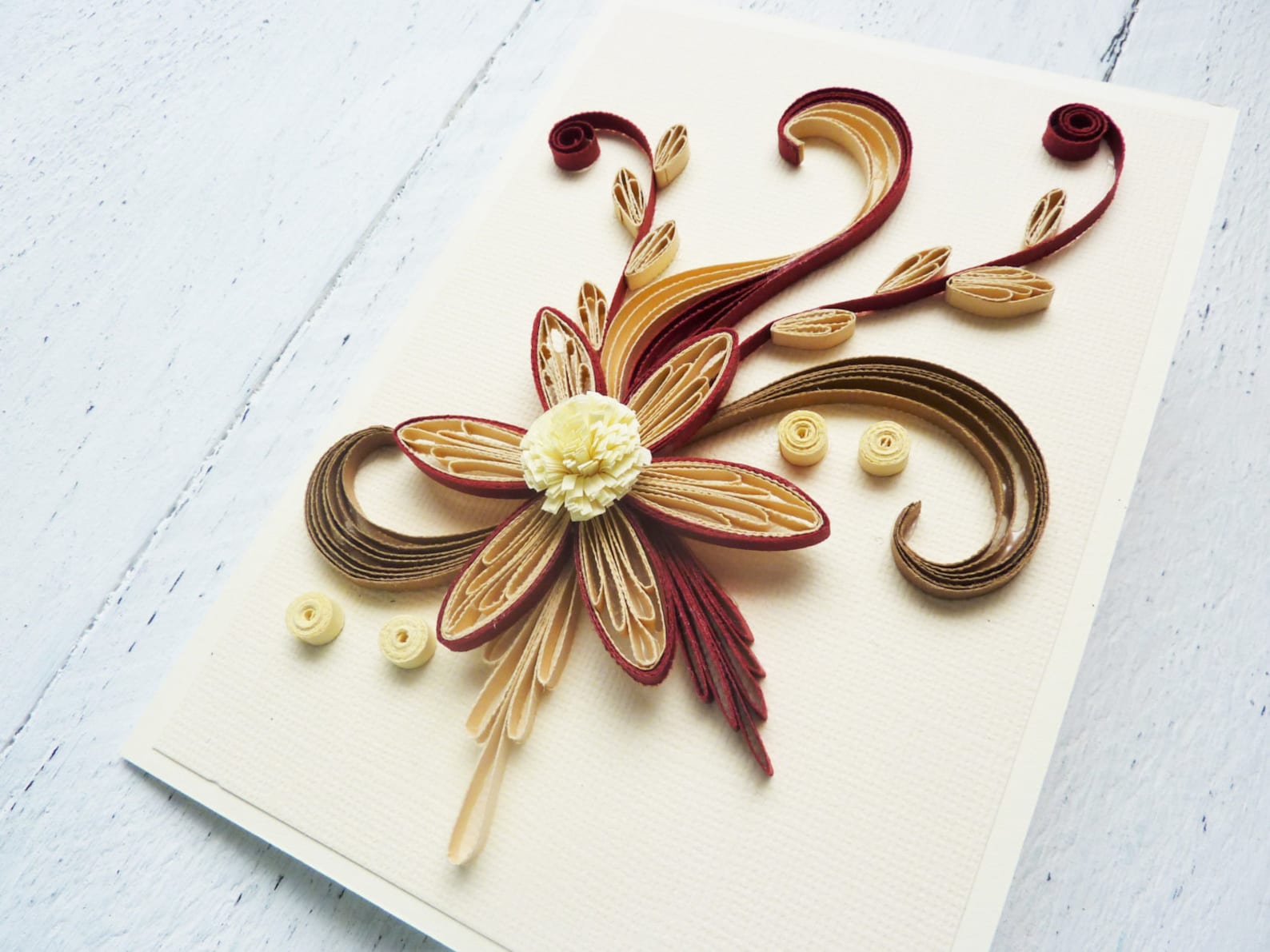Quilled Card / Birthday Card/ Handmade Card / Quilling / Greeting Card ...