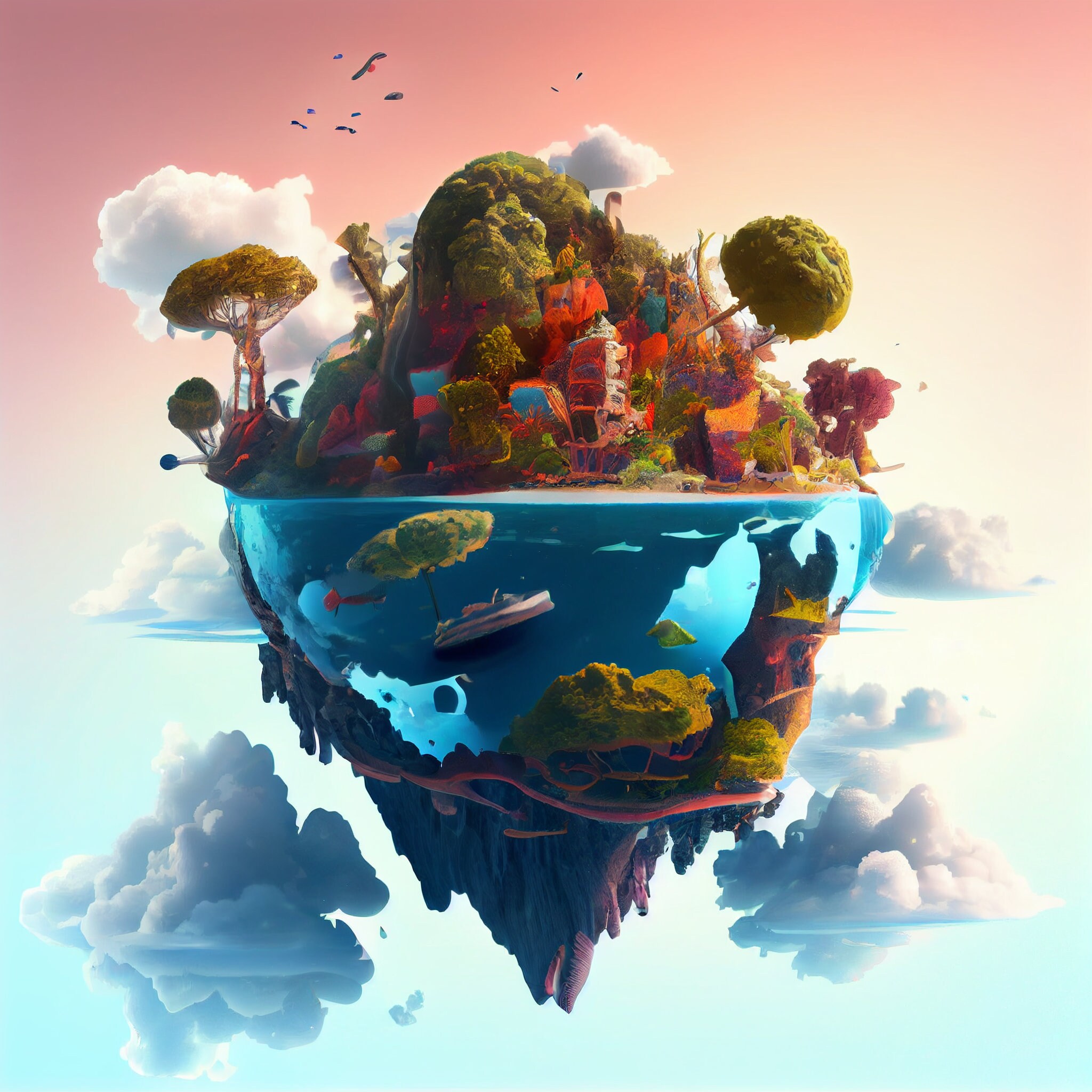 Floating Sky Islands: A World of Wonder - Etsy