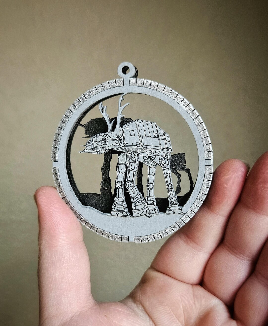Layered AT-AT Reindeer Ornament- Christmas Decoration/ Gift for Space ...