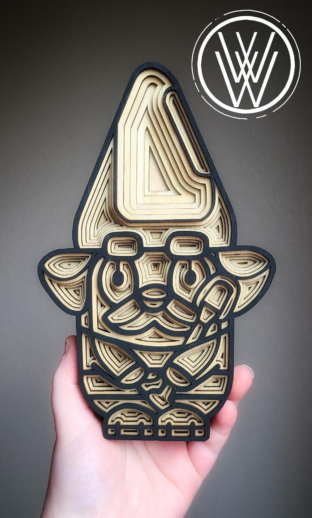 Wooden Layered Hecuba- Cartoon Blue Dog Family Gnome/ Gift for Kids TV ...