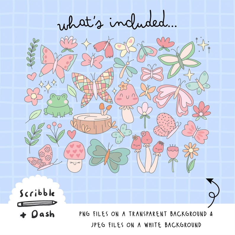 Clip Art | Hand-drawn Butterfly Clip Art | Printable Clipart Pngs ...