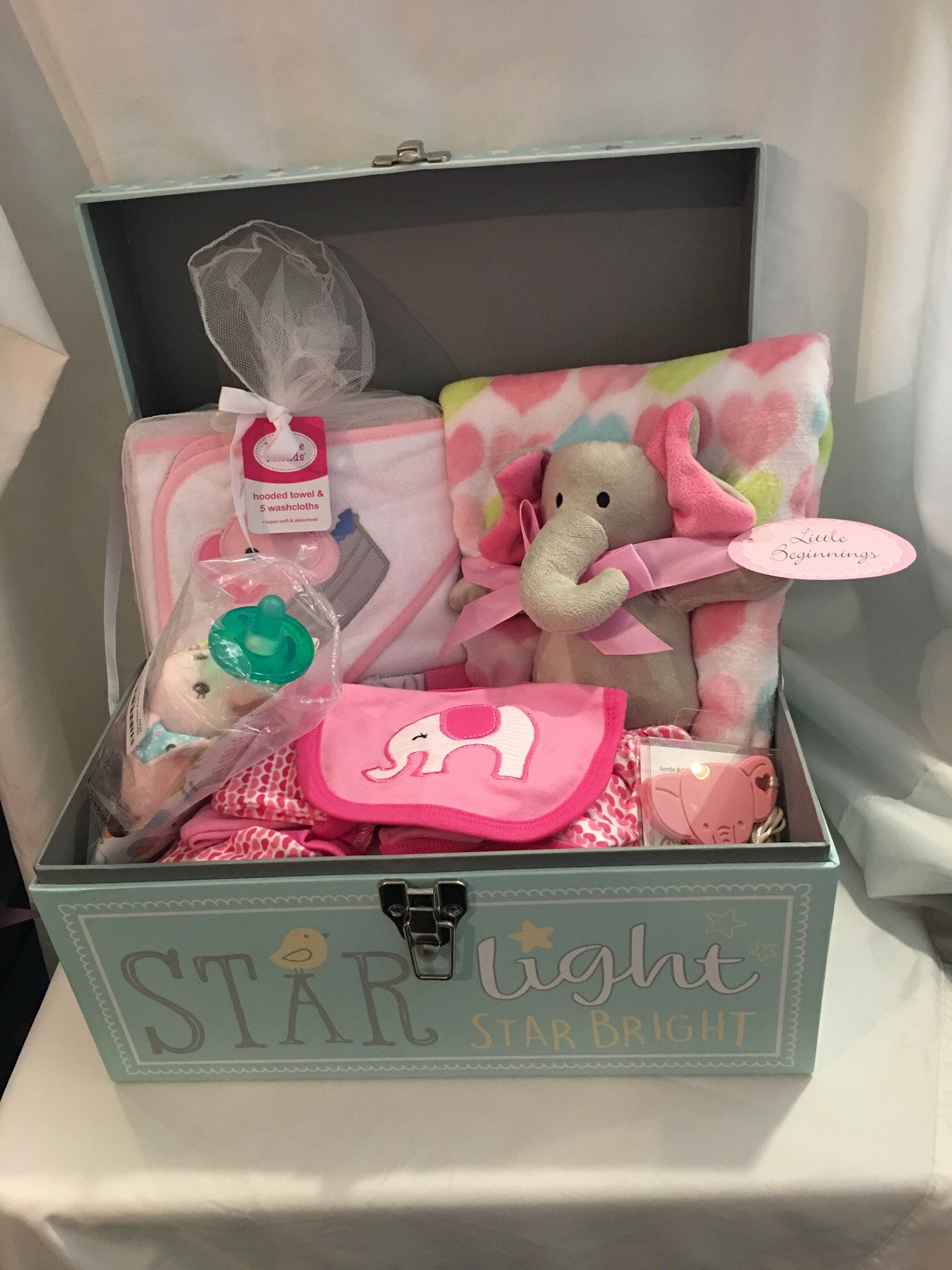Pink Elephant Baby Girl Gift - Etsy