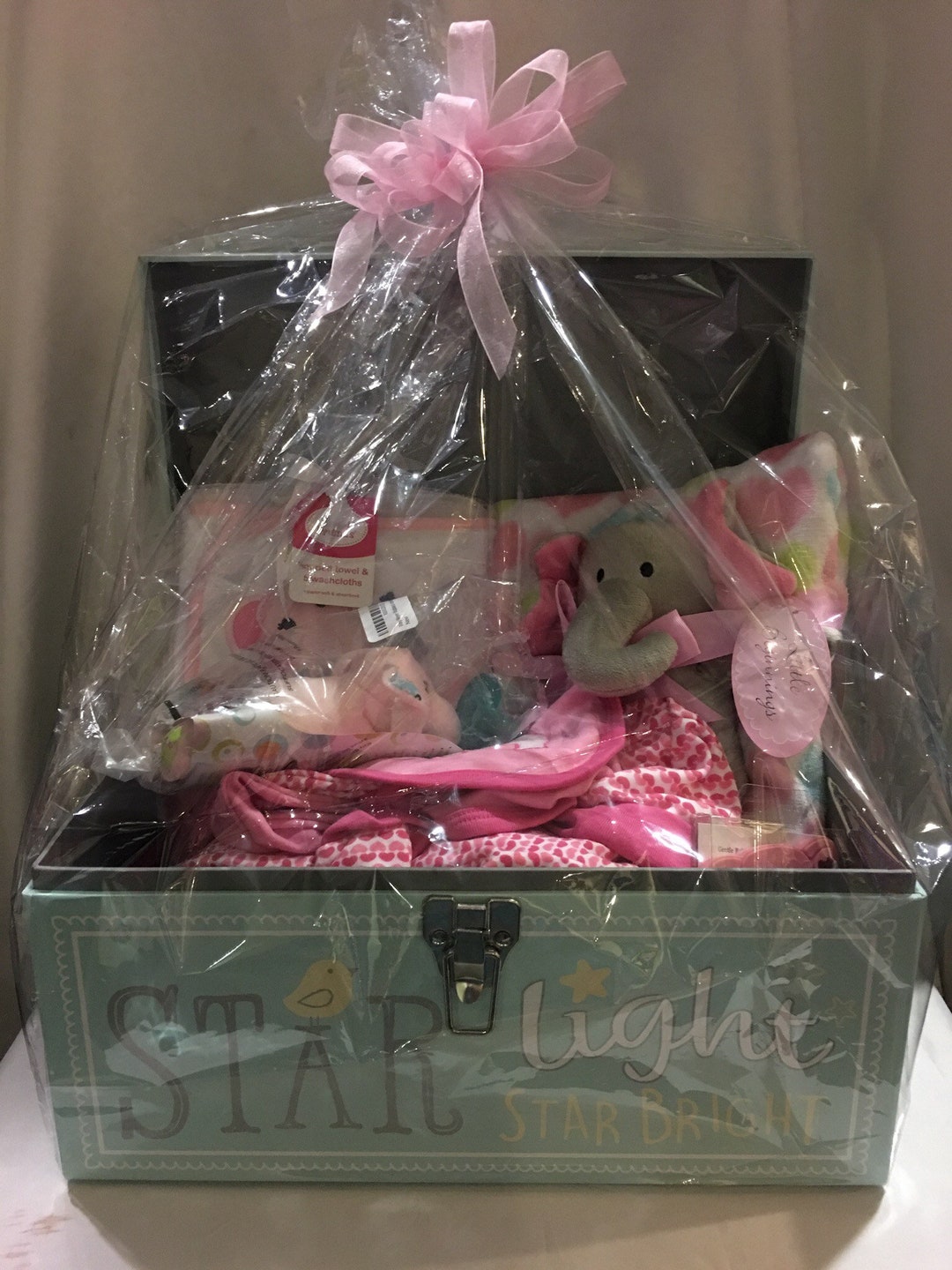 Pink Elephant Baby Girl Gift - Etsy
