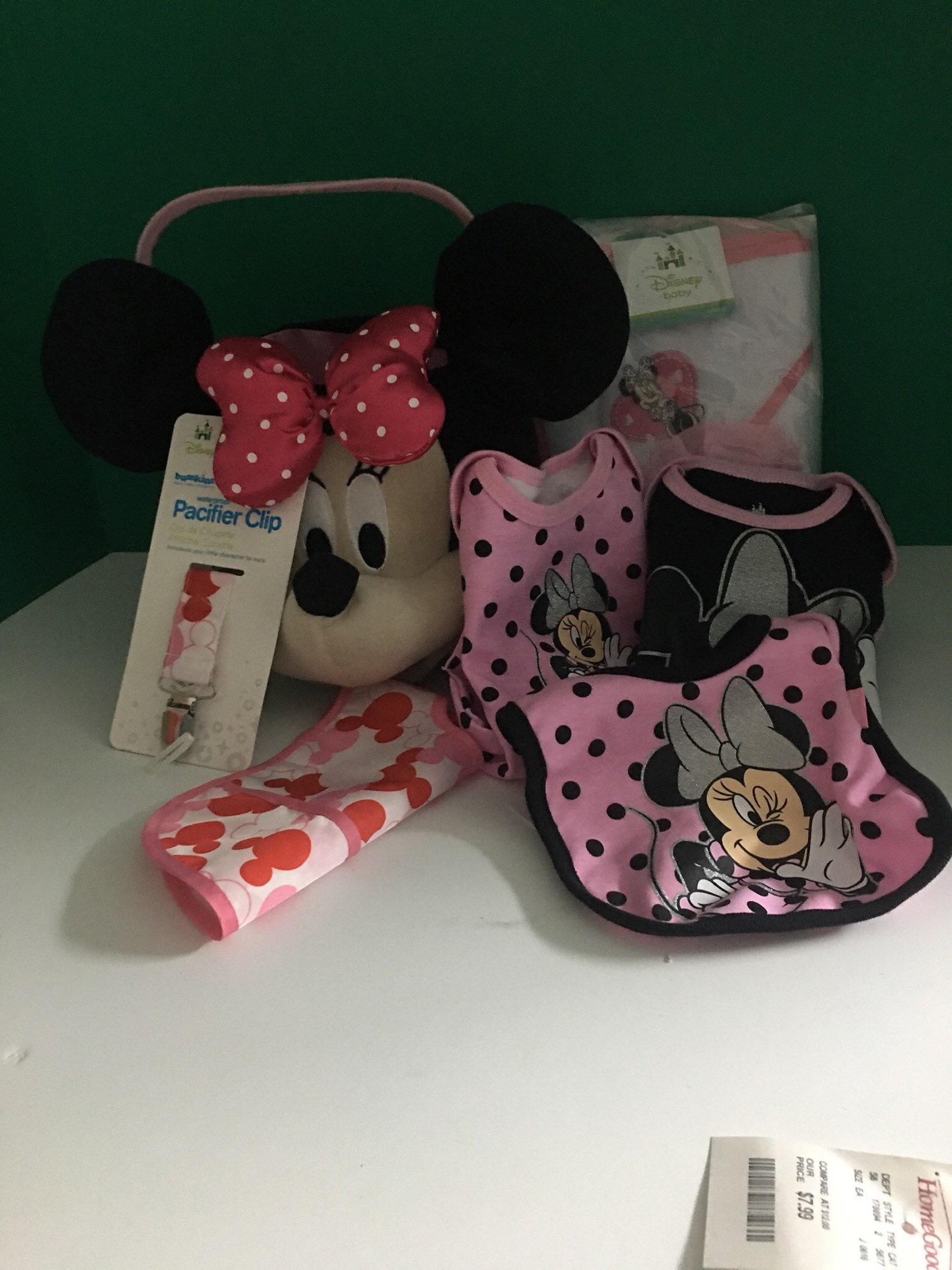 Baby Girl Minnie Mouse Gift Basket - Etsy