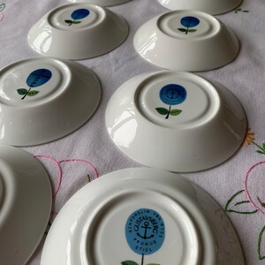 Vintage, Gustavsberg "prunus" Nine (9) Saucers 12 Cm/5"/designed by ...