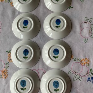 Vintage, Gustavsberg "prunus" Nine (9) Saucers 12 Cm/5"/designed by ...