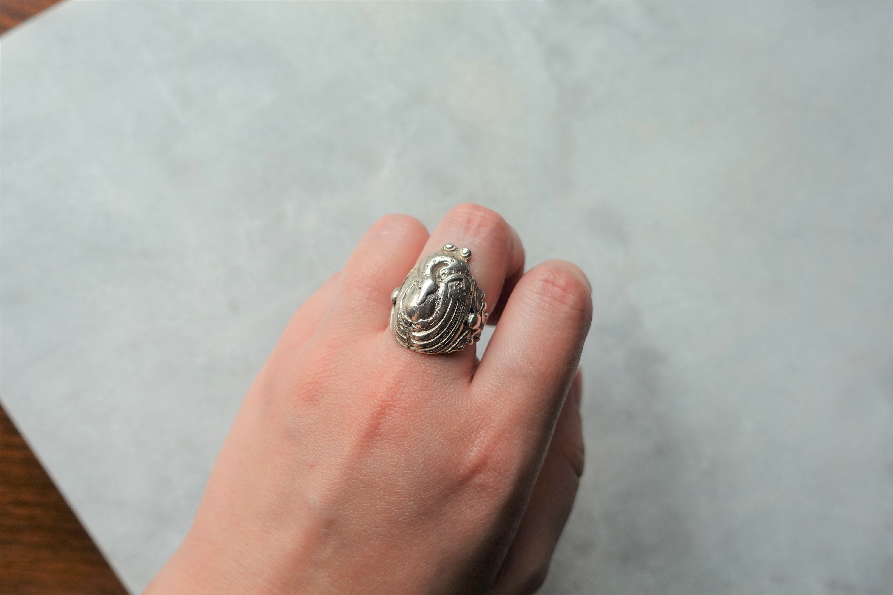 Tribal Vintage Handcrafted Statement Ring // Sterling Silver | Etsy