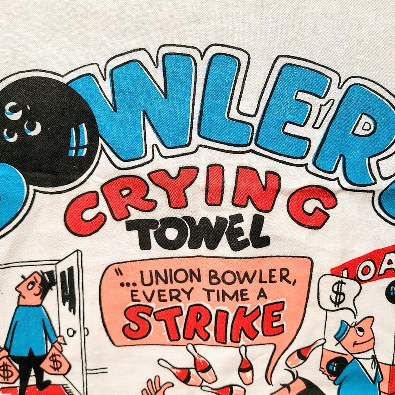 Vintage Bowlers Crying Towel Bowler's Gag Gift Bowling - Etsy