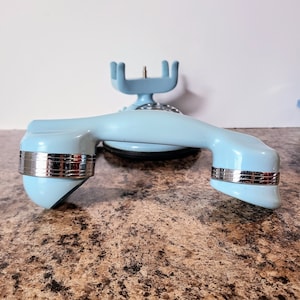 Blue Rotary Telephone, Vintage Automatic Electric Type 1A Desktop ...