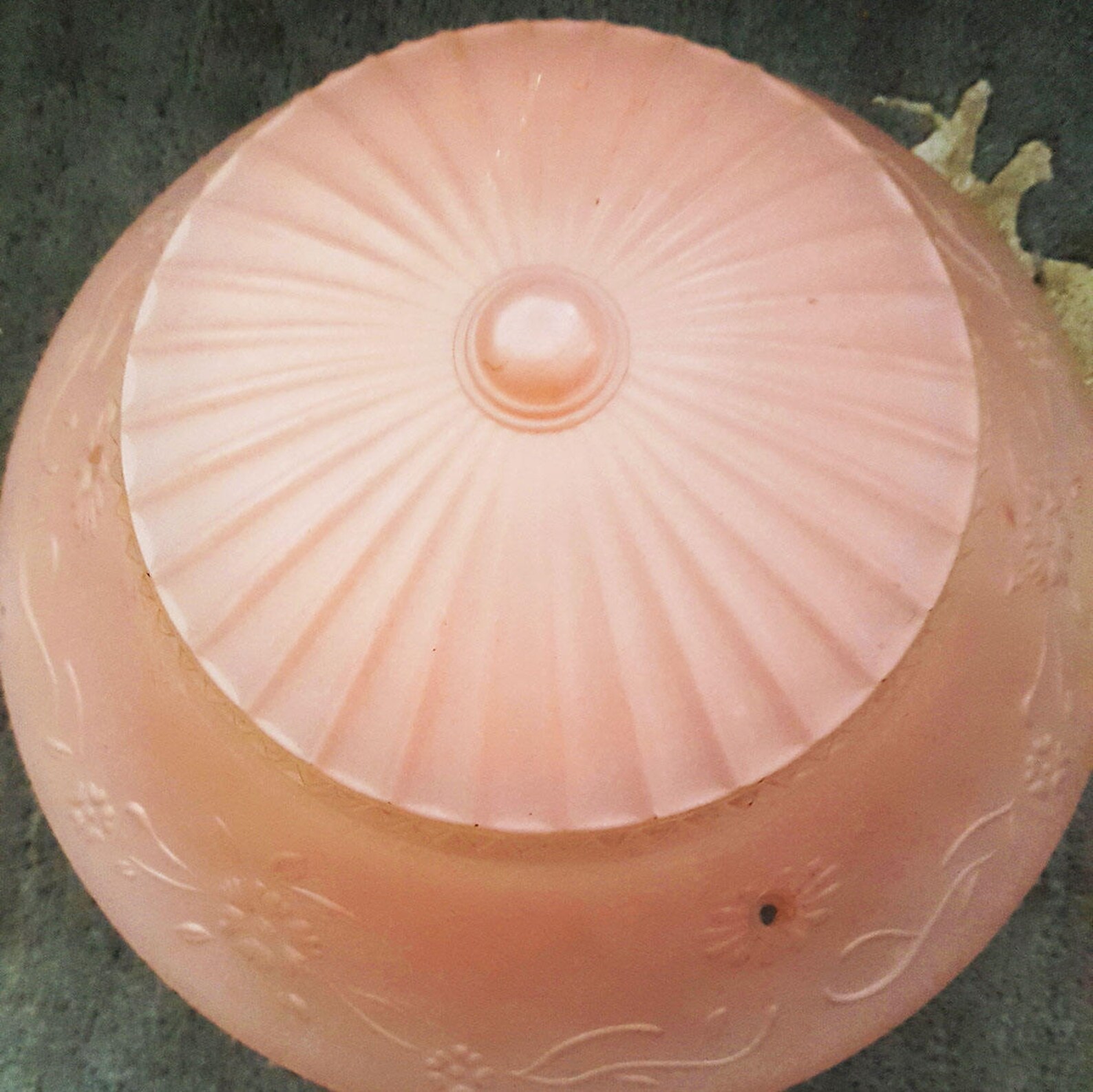 Vintage Pink Glass Ceiling Light Shade Chandelier Art Deco - Etsy