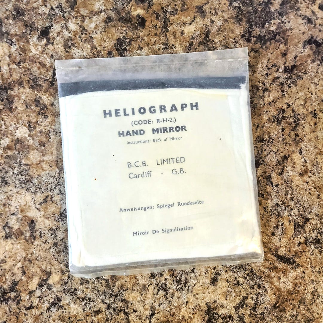 Vintage Heliograph Signal Hand Mirror, WW2 Era SOS Mayday Mirror, New ...