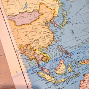 1950s Colorprint General Map of the World 9455 Giant Map - Etsy