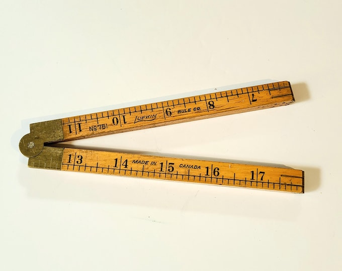 Vintage Lufkin 4-fold Boxwood Ruler No. 751, 24" Long, Made in Canada ...