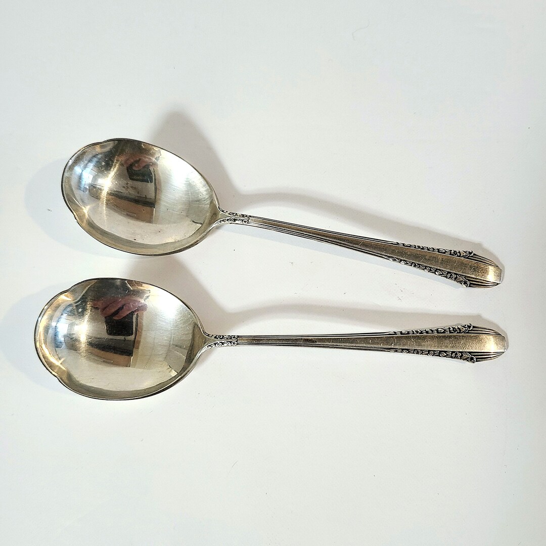 Pair of Enchantress Berry Spoons, Sterling Silver International (IS ...