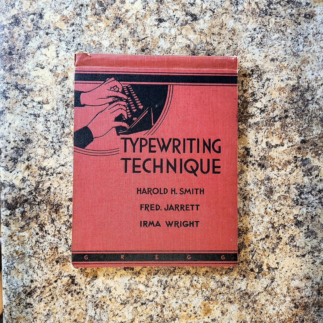 1938 Typewriting Technique Course Book, Gregg Publishing, Rare Canadian ...