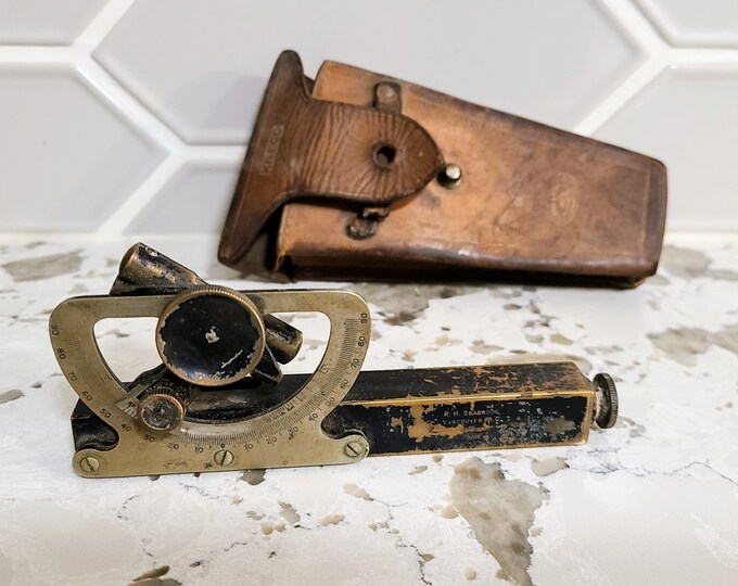 Antique Brass Abney Level, Clinometer Surveyor's Tool, Tycos Short ...
