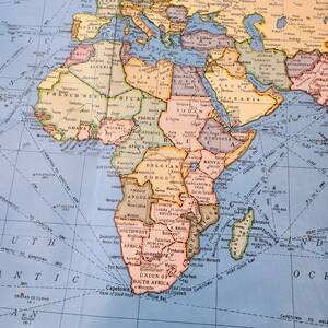 1950s Colorprint General Map of the World 9455 Giant Map - Etsy