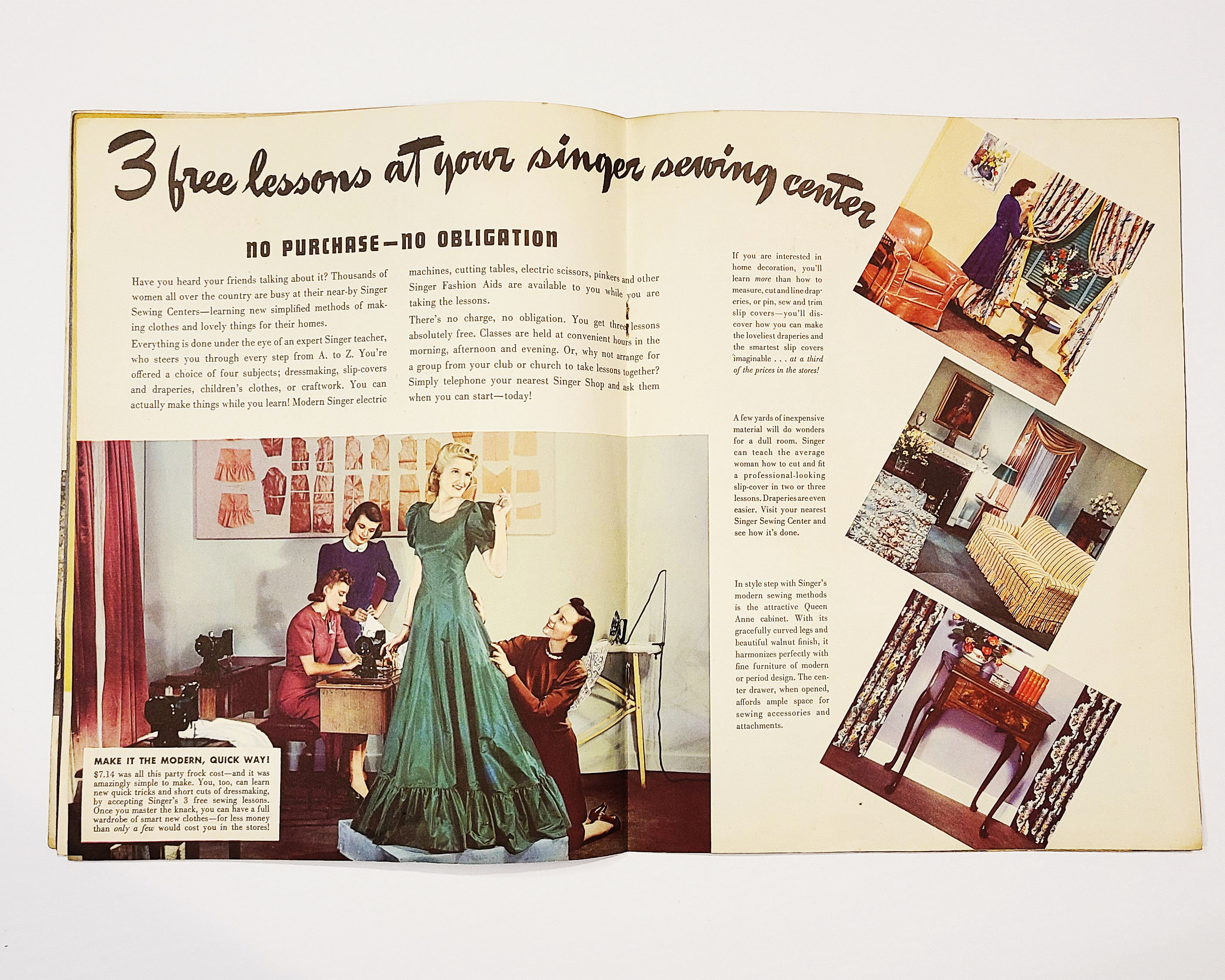 Rare 1939 Singer 'New Fashions' Magazine Fashion | Etsy