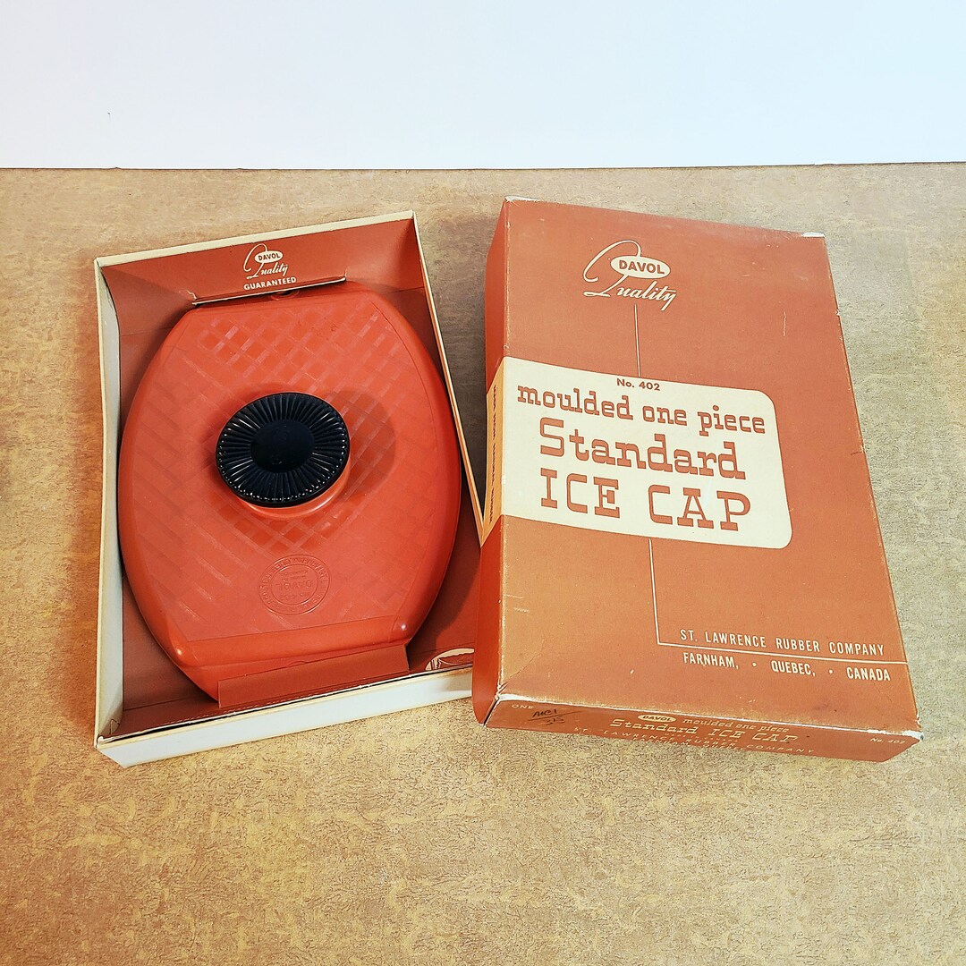 Vintage Davol No. 402 Moulded Rubber Ice Cap, New in Box, Made in ...