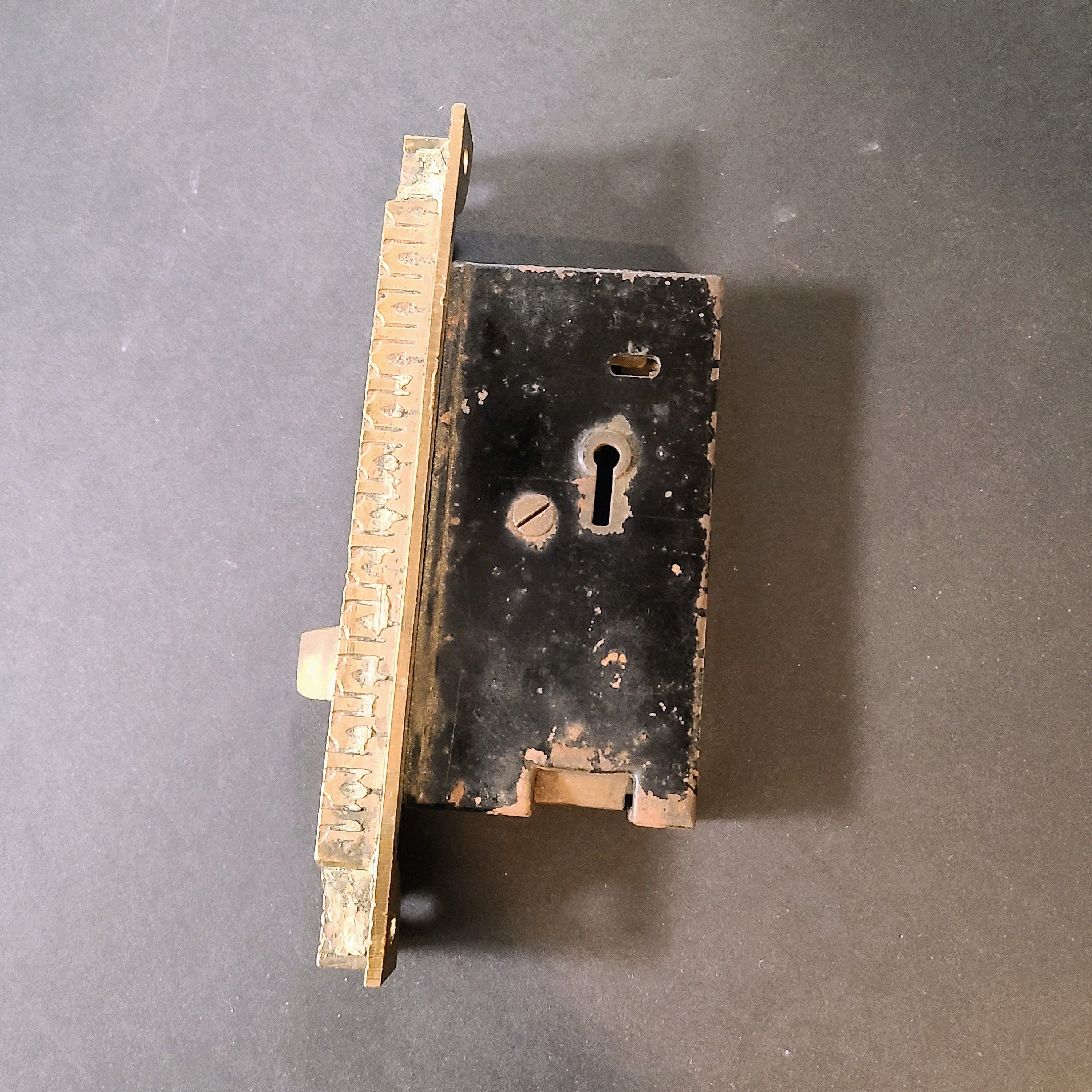 Antique Brass Rabbeted Mortise Lock Set Thumblatch Hub - Etsy